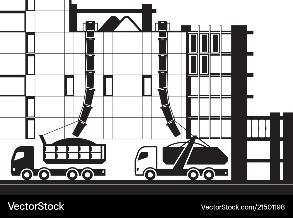 Collection of construction waste Royalty Free Vector Image