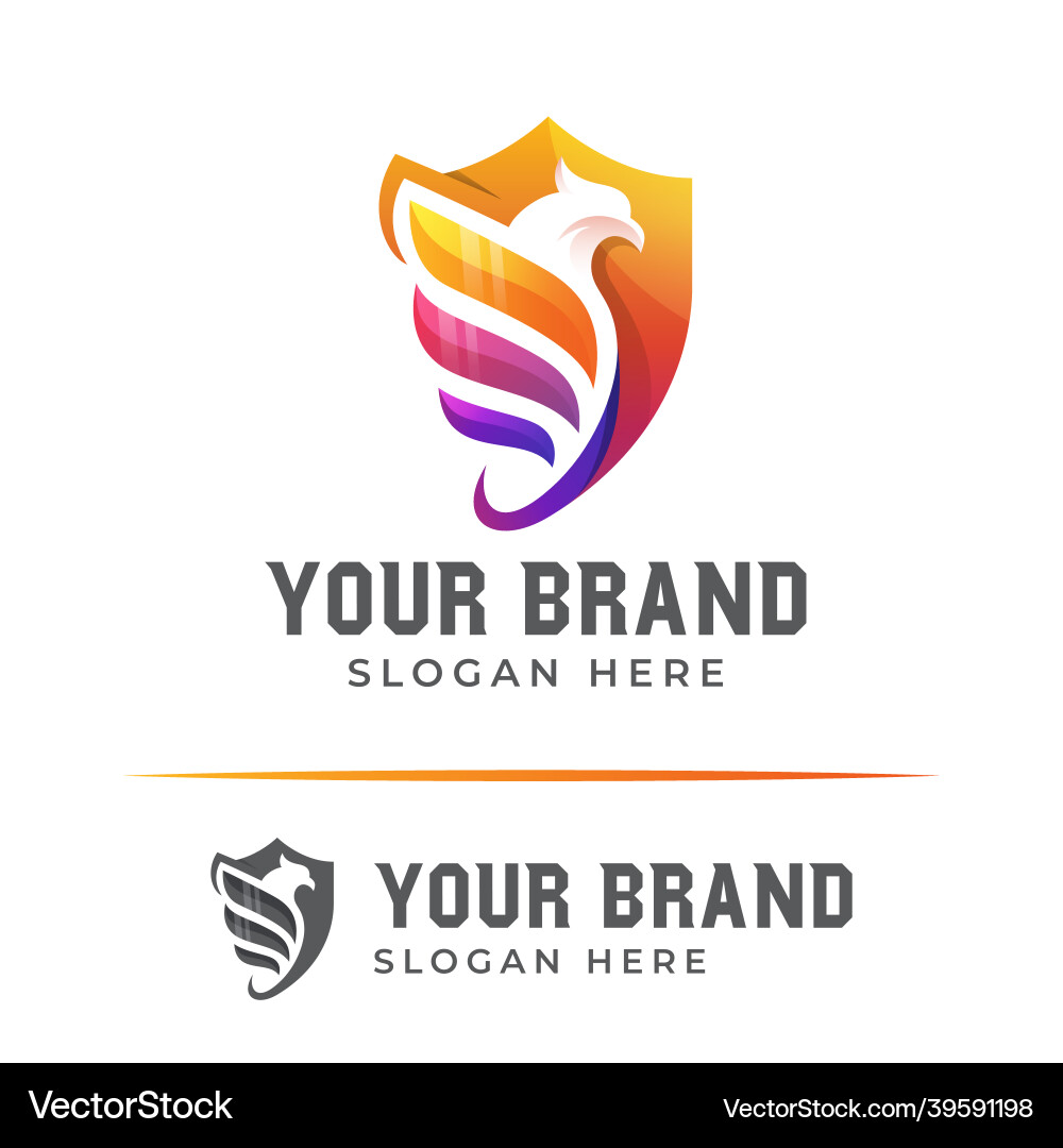 Eagle & Falcon Security Logo Royalty Free Vector Image