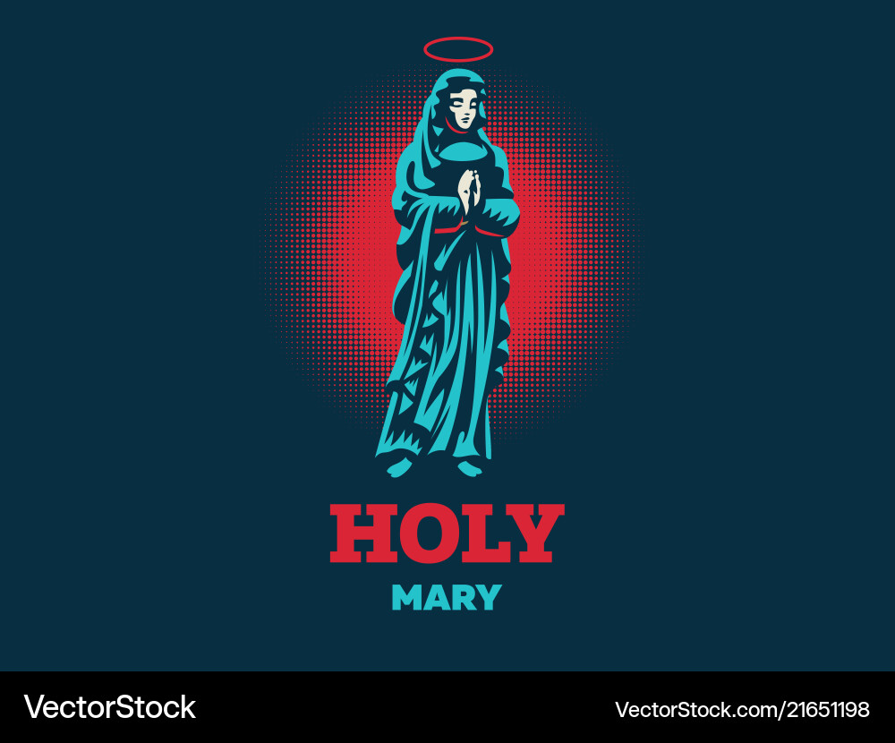 Holy mary Royalty Free Vector Image - VectorStock