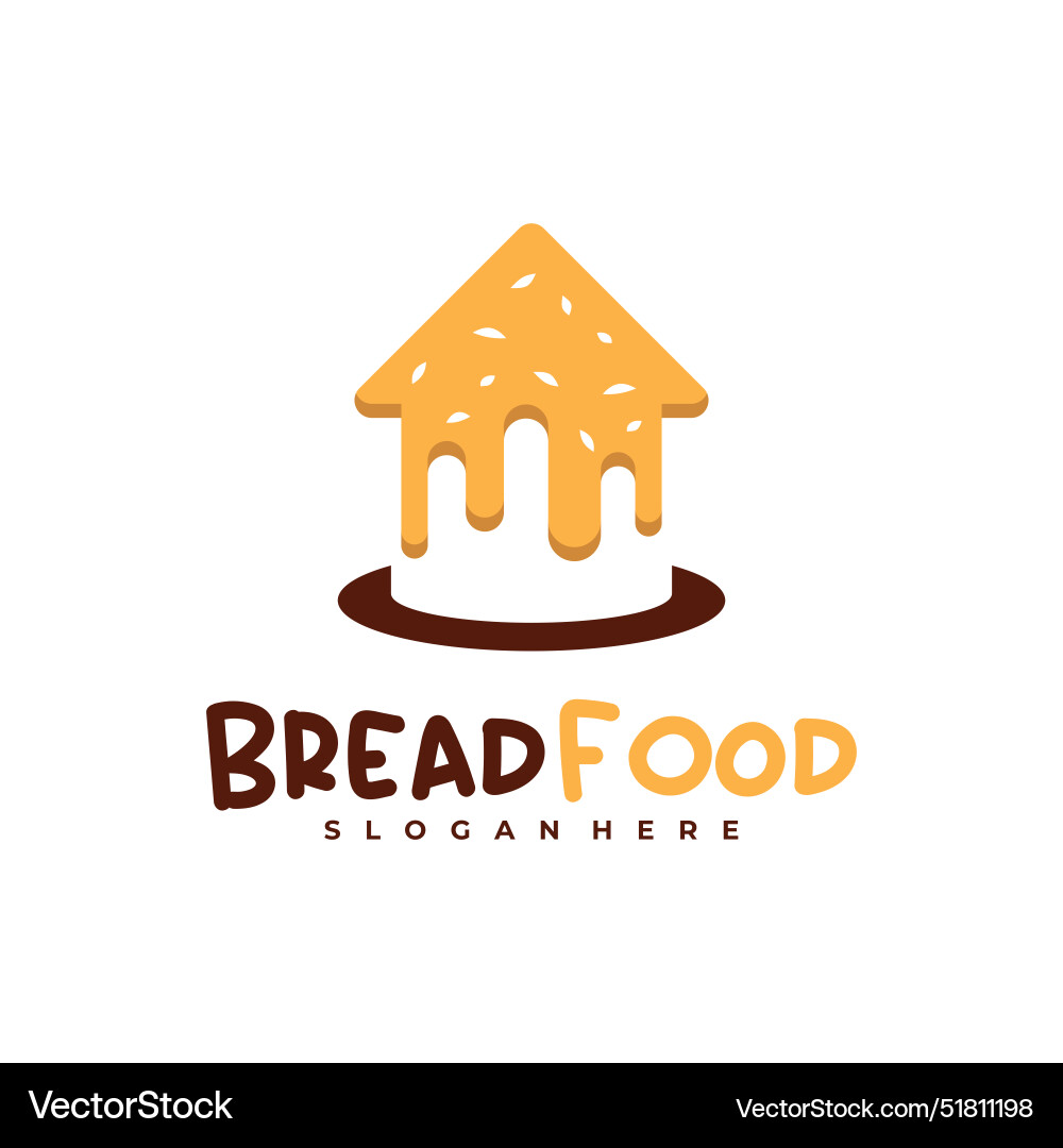 House bread food logo template creative Royalty Free Vector