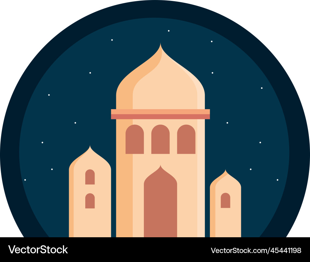 Muslim mosque tower Royalty Free Vector Image - VectorStock