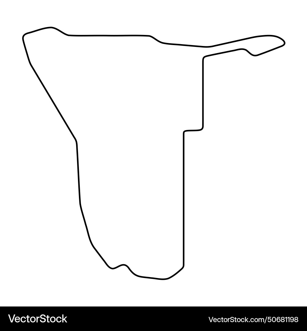 Namibia simplified outline map Royalty Free Vector Image