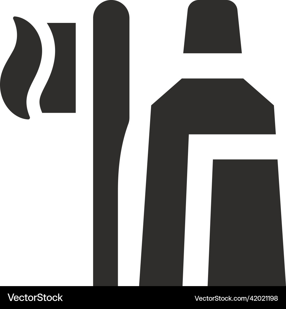 Oral hygiene icon on white background Royalty Free Vector