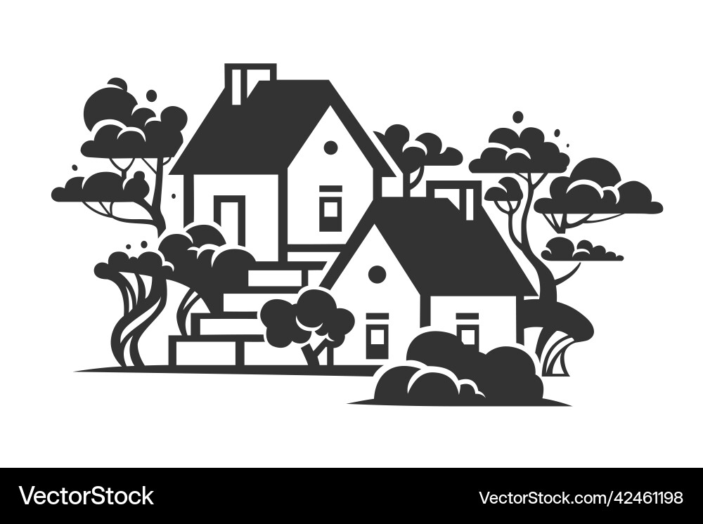 Private house design element Royalty Free Vector Image