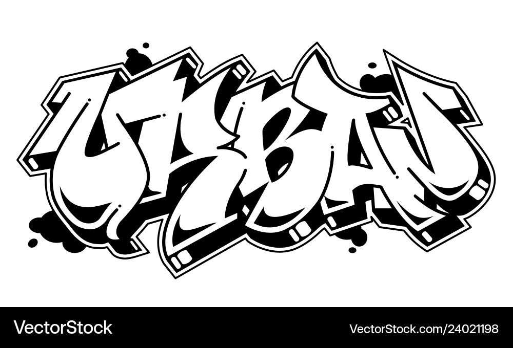 Urban word in graffiti style text Royalty Free Vector Image