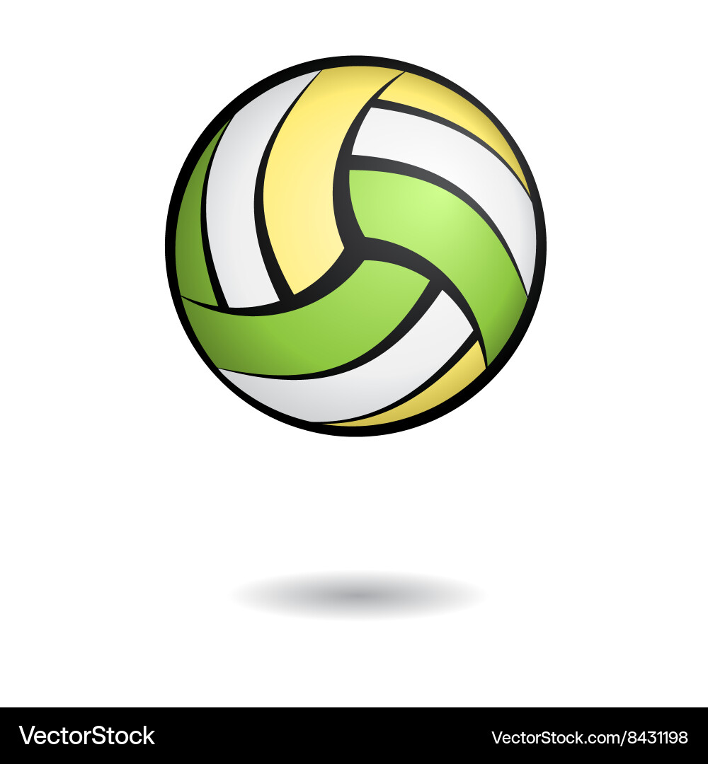 Volleyball with shadow Royalty Free Vector Image