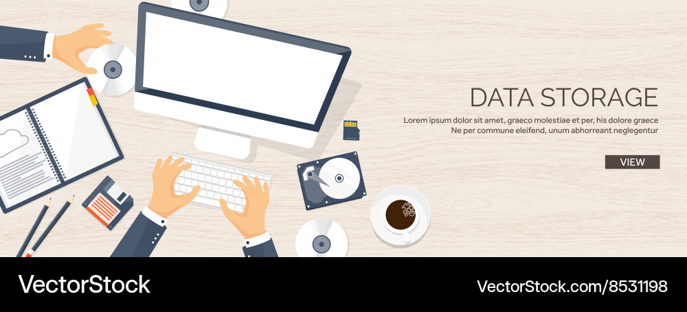 Workplace table Royalty Free Vector Image - VectorStock