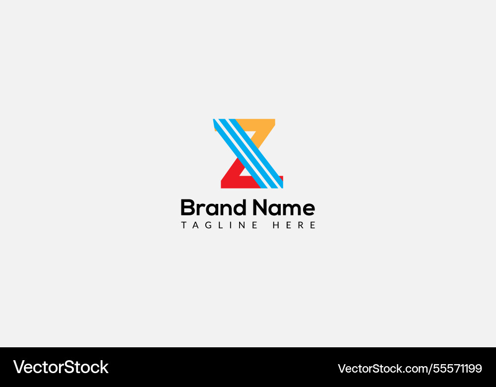 Abstract z letter modern initial lettermarks logo Vector Image