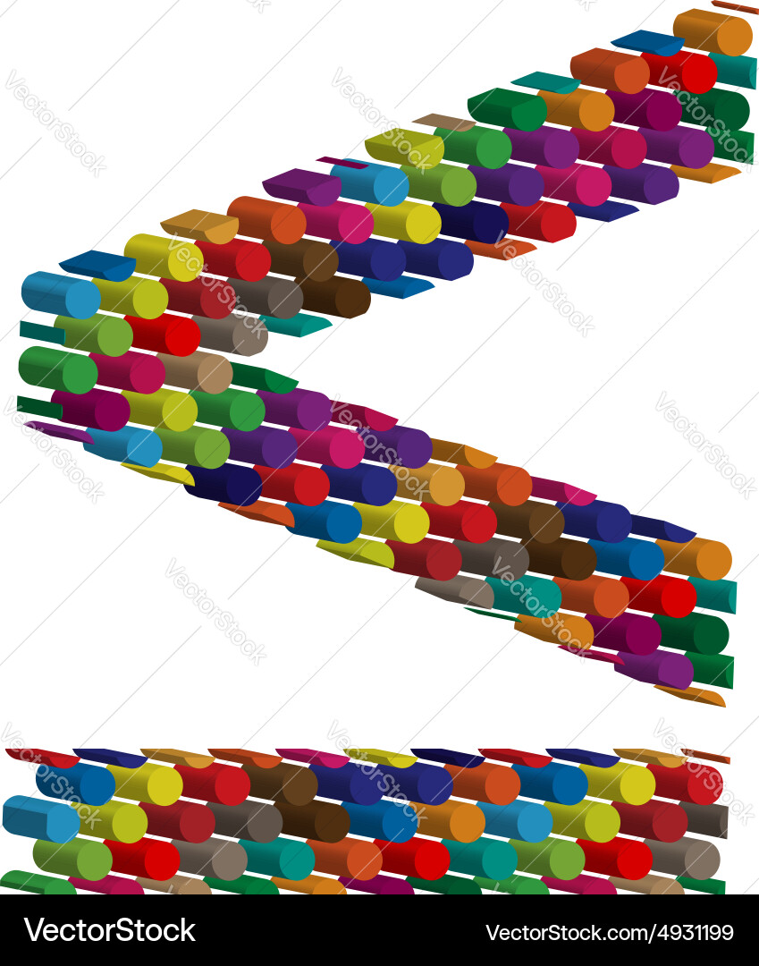 Colorful three-dimensional symbol Royalty Free Vector Image