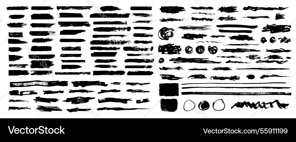 Grunge brush strokes Royalty Free Vector Image