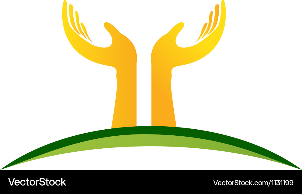 Hands logo Royalty Free Vector Image - VectorStock