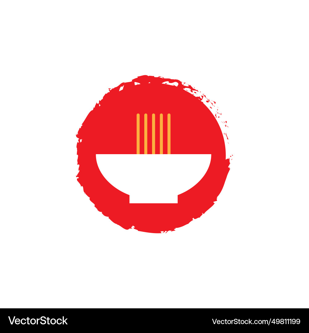 Japan noodle icon logo design Royalty Free Vector Image