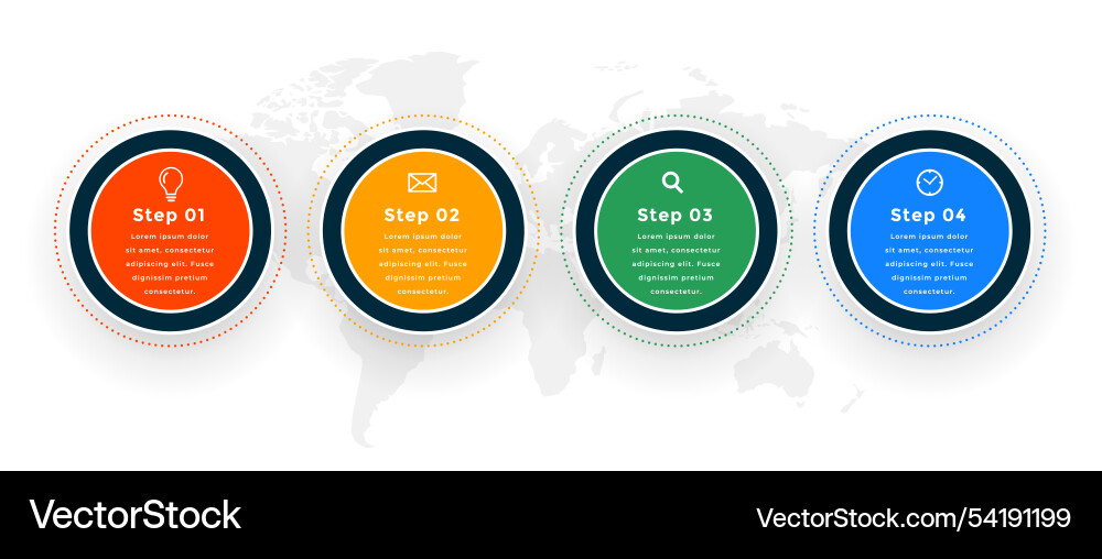Modern circular timeline infographic template Vector Image