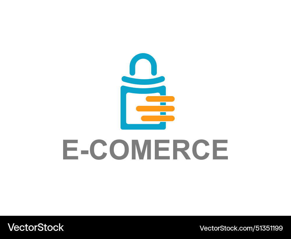 Modern ecommerce store logo Royalty Free Vector Image