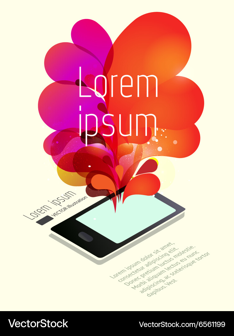 Universal design smartphone Royalty Free Vector Image