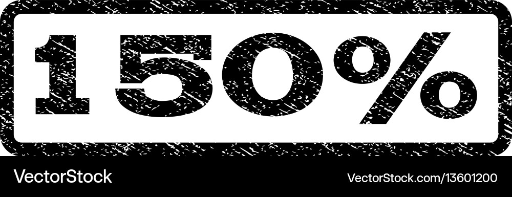150 percent watermark stamp Royalty Free Vector Image