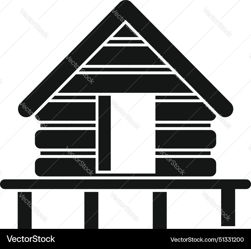A simple black and white of a log Royalty Free Vector Image
