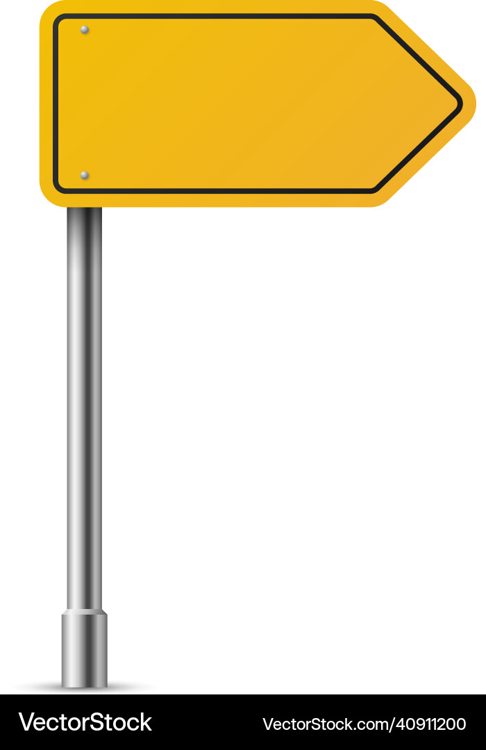 Arrow road sign realistic street direction Vector Image