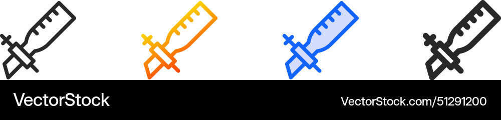 Burette iconthin linear gradient blue stroke Vector Image