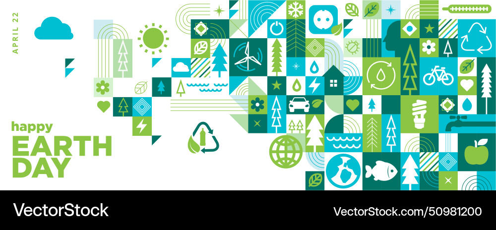 Earth day banner Royalty Free Vector Image - VectorStock