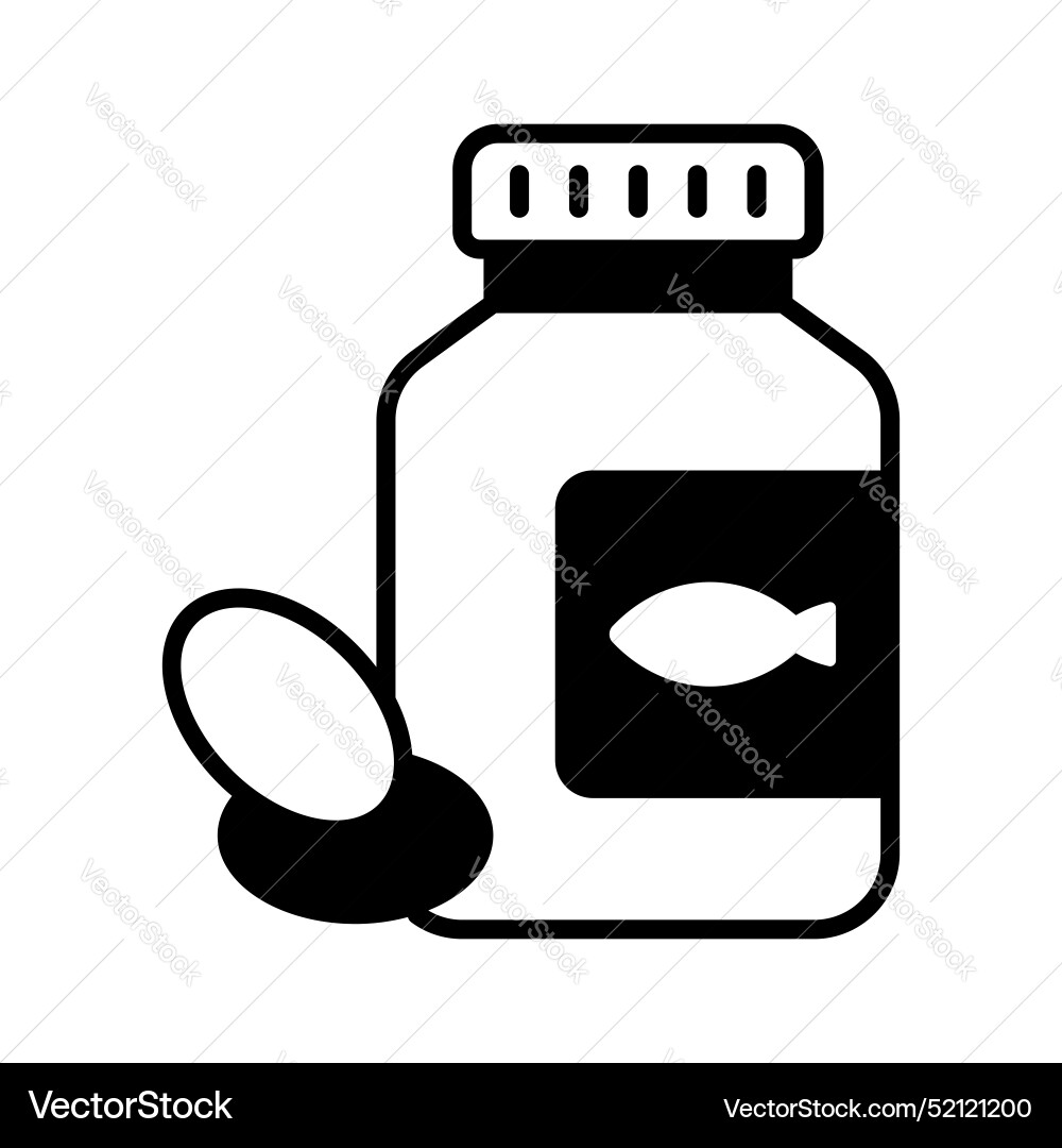 Fish oil Royalty Free Vector Image - VectorStock