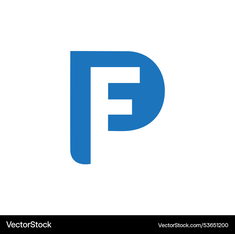 Initial fp letter logo design template Royalty Free Vector