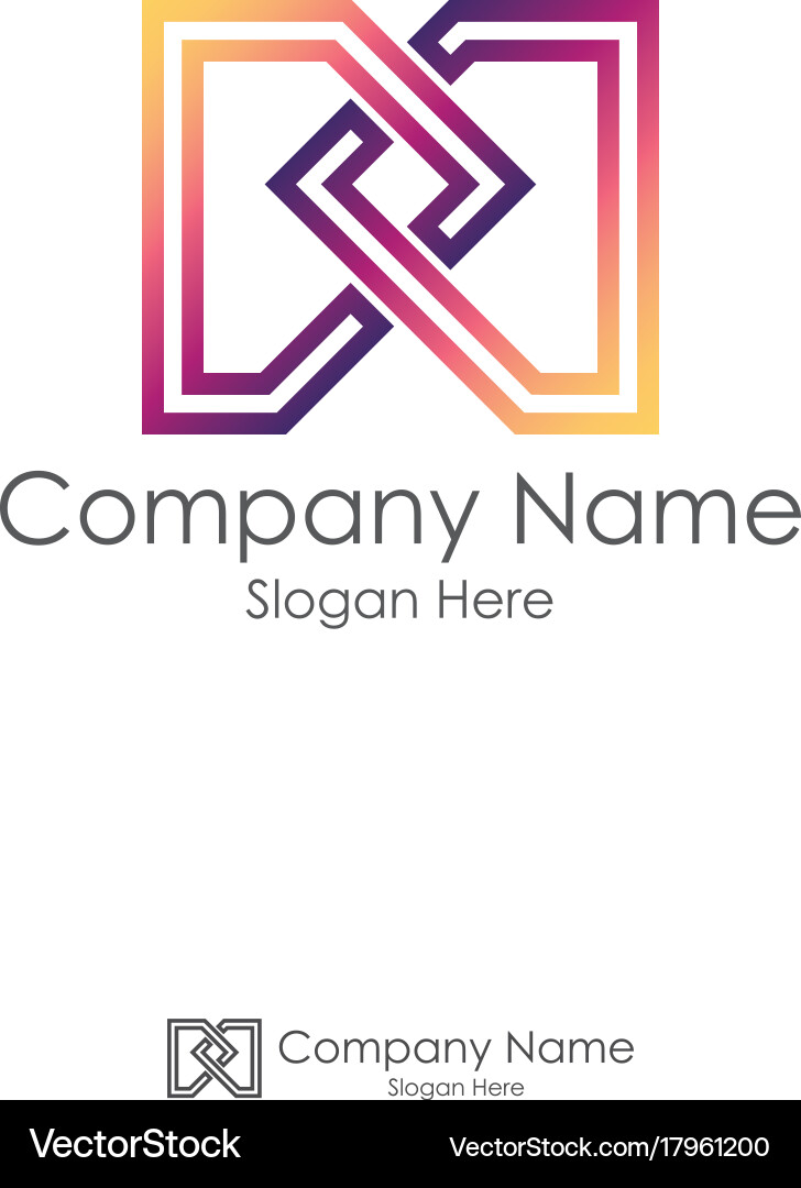 M initial letter logo infinity dd design Vector Image