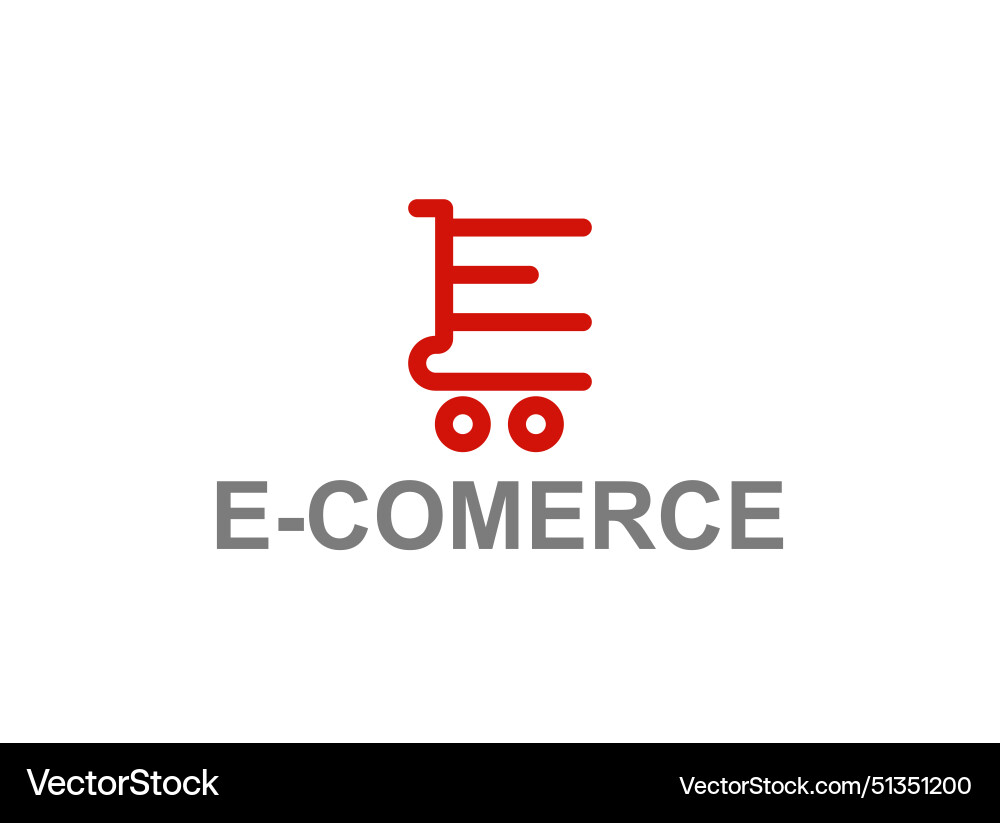 Modern ecommerce store logo Royalty Free Vector Image