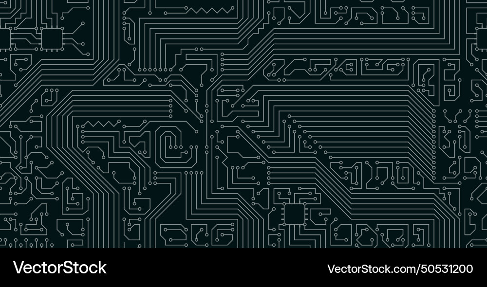 Seamless circuit board background Royalty Free Vector Image