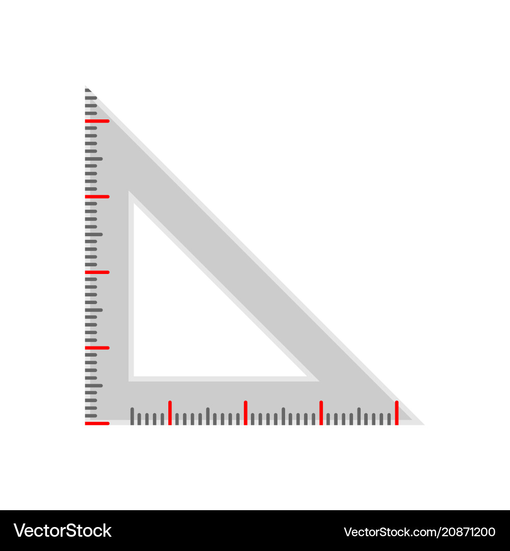 Triangle ruler scale line gauge Royalty Free Vector Image