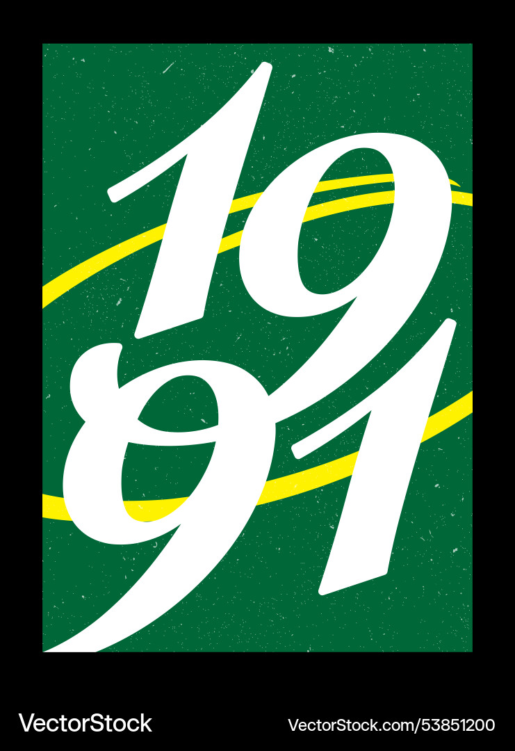 Year 1991 poster design born in flyer Royalty Free Vector