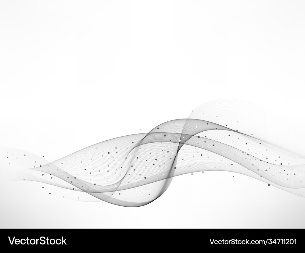Abstract gray color wave design element grey Vector Image