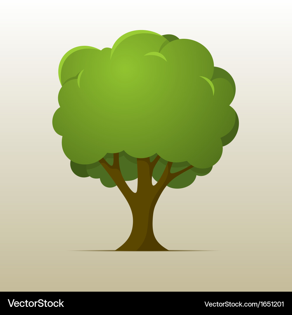 Cartoon tree Royalty Free Vector Image - VectorStock