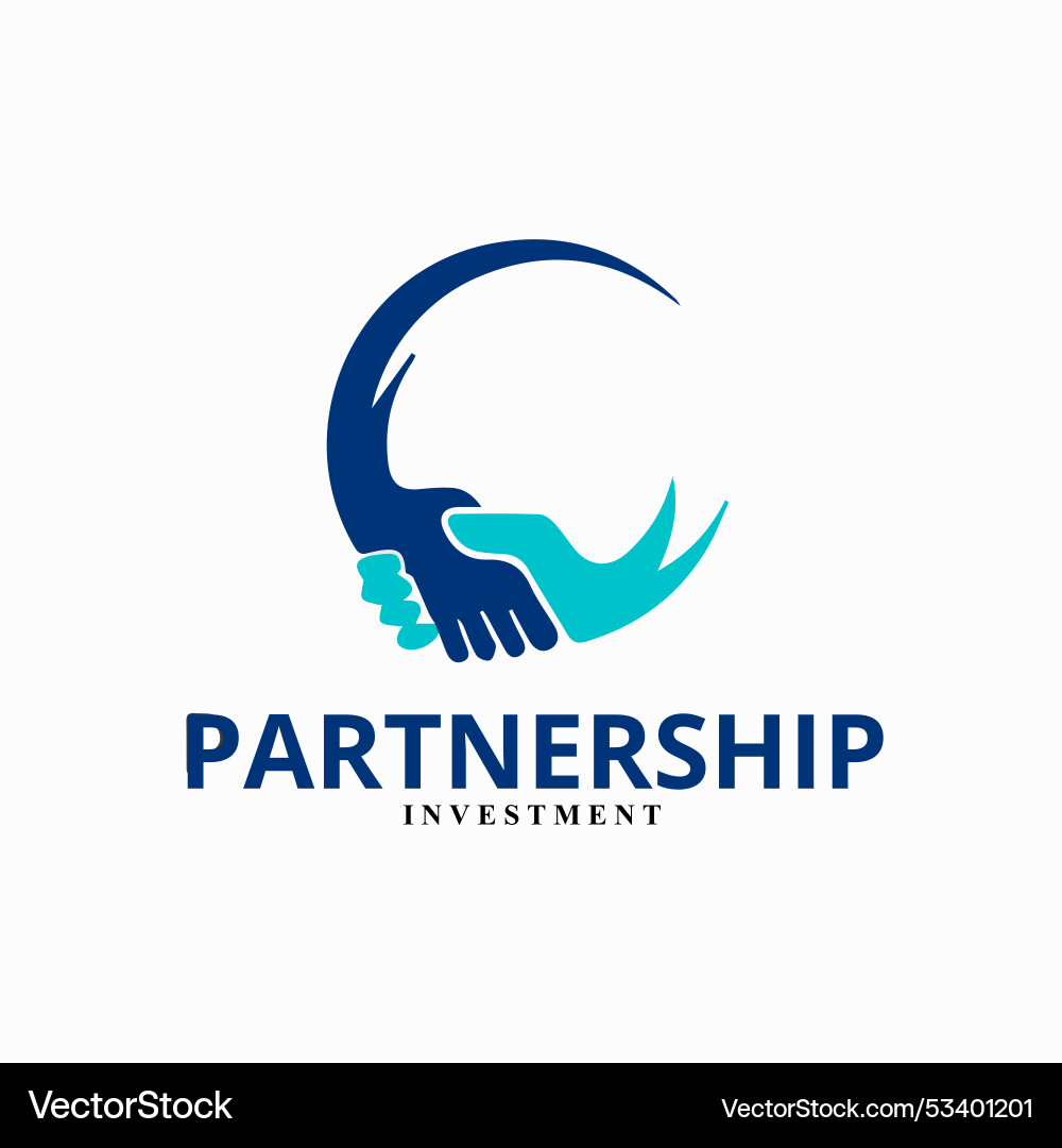 Partnership logo design Royalty Free Vector Image