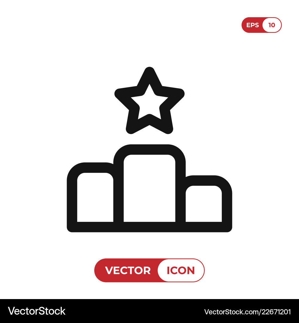 Podium icon Royalty Free Vector Image - VectorStock