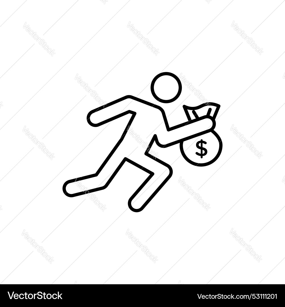 Thief icon Royalty Free Vector Image - VectorStock