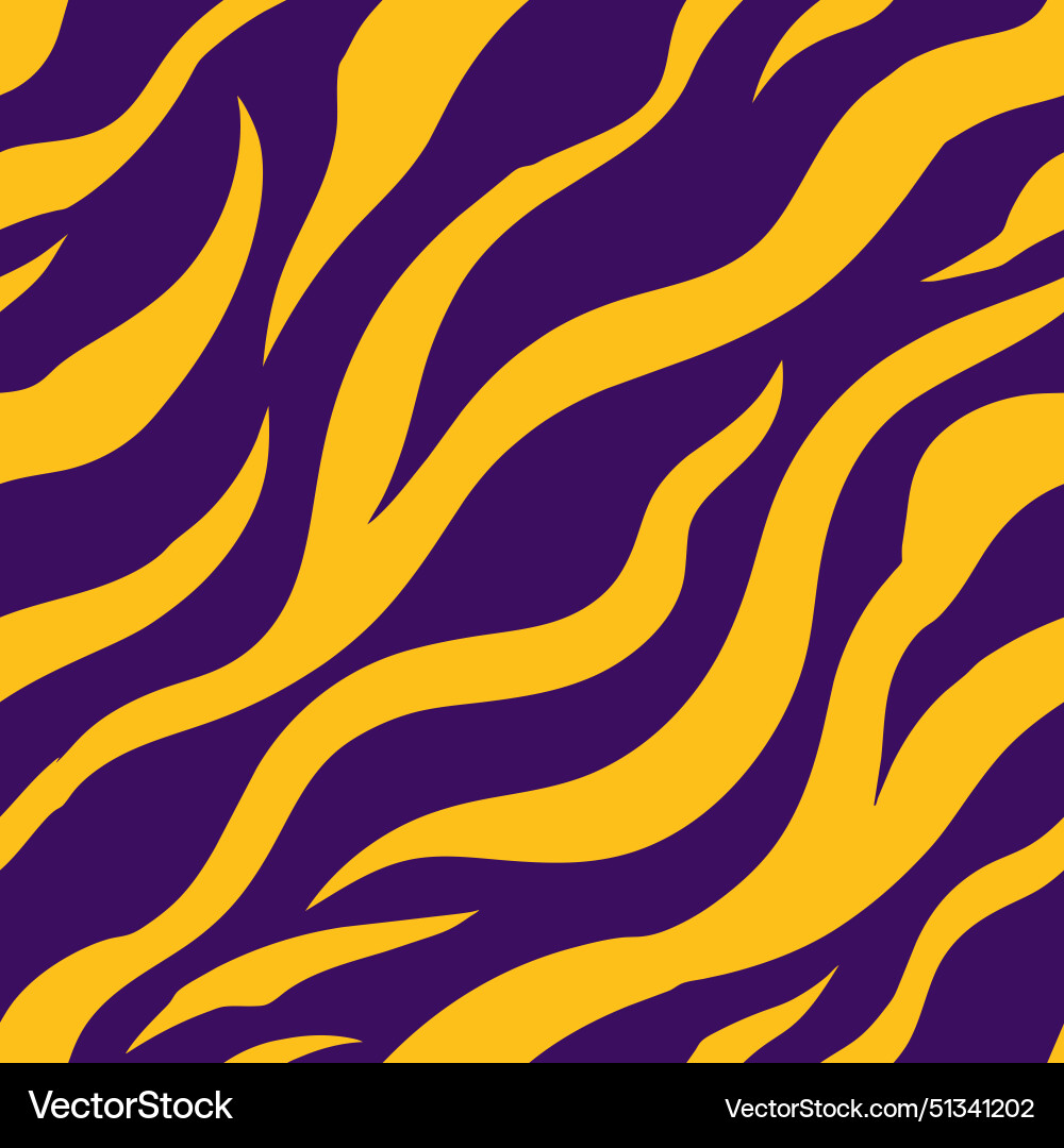 A purple and gold tiger print pattern Royalty Free Vector