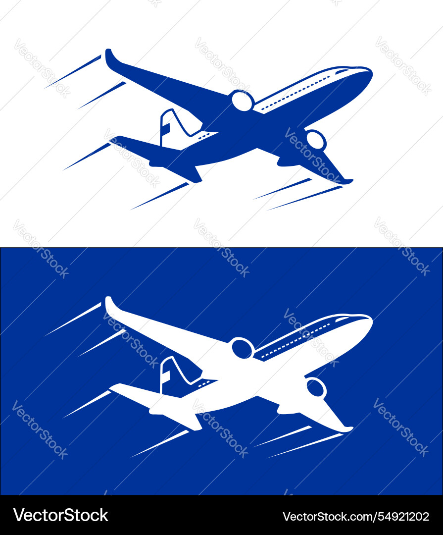 Airplane in blue sky icon Royalty Free Vector Image
