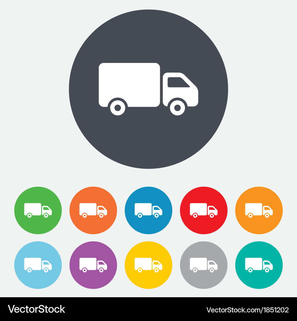 Delivery Truck Sign Icon Royalty Free Vector Image