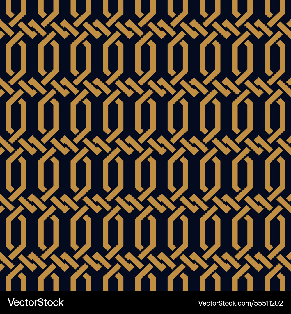 Geometric gold chain pattern Royalty Free Vector Image