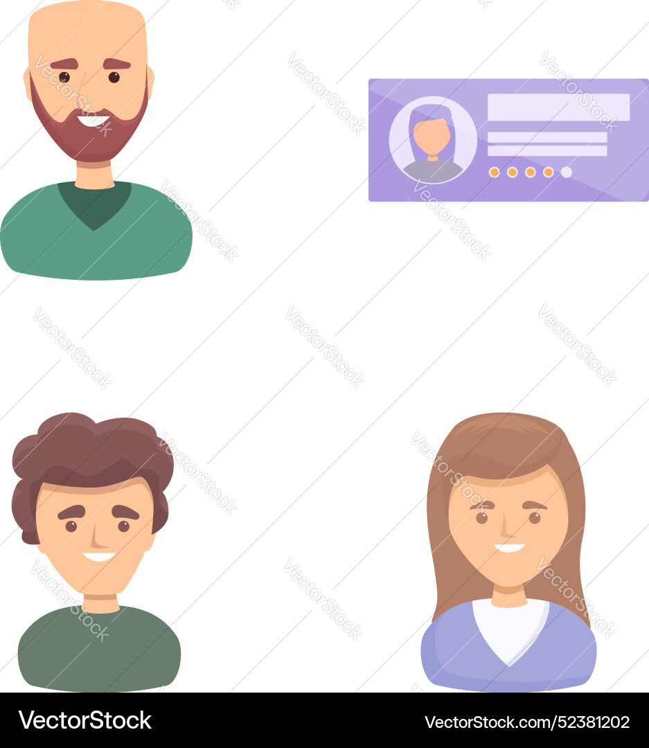 Hiring employee icons set cartoon Royalty Free Vector Image Hiring employee icons set cartoon Royalty Free Vector Image