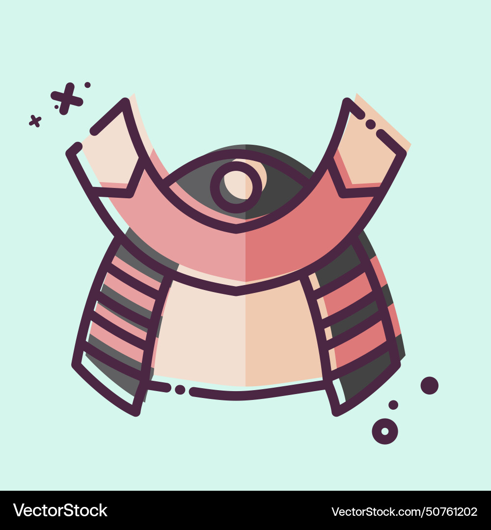Icon samurai related to japan symbol mbe style Vector Image