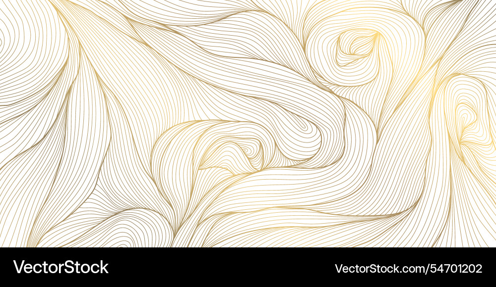 Line gold wave pattern abstract luxury Royalty Free Vector