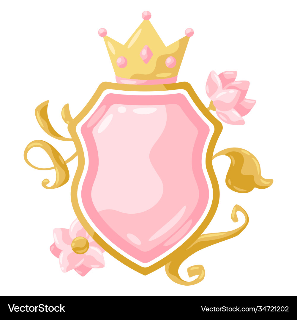 Princess shield Royalty Free Vector Image - VectorStock