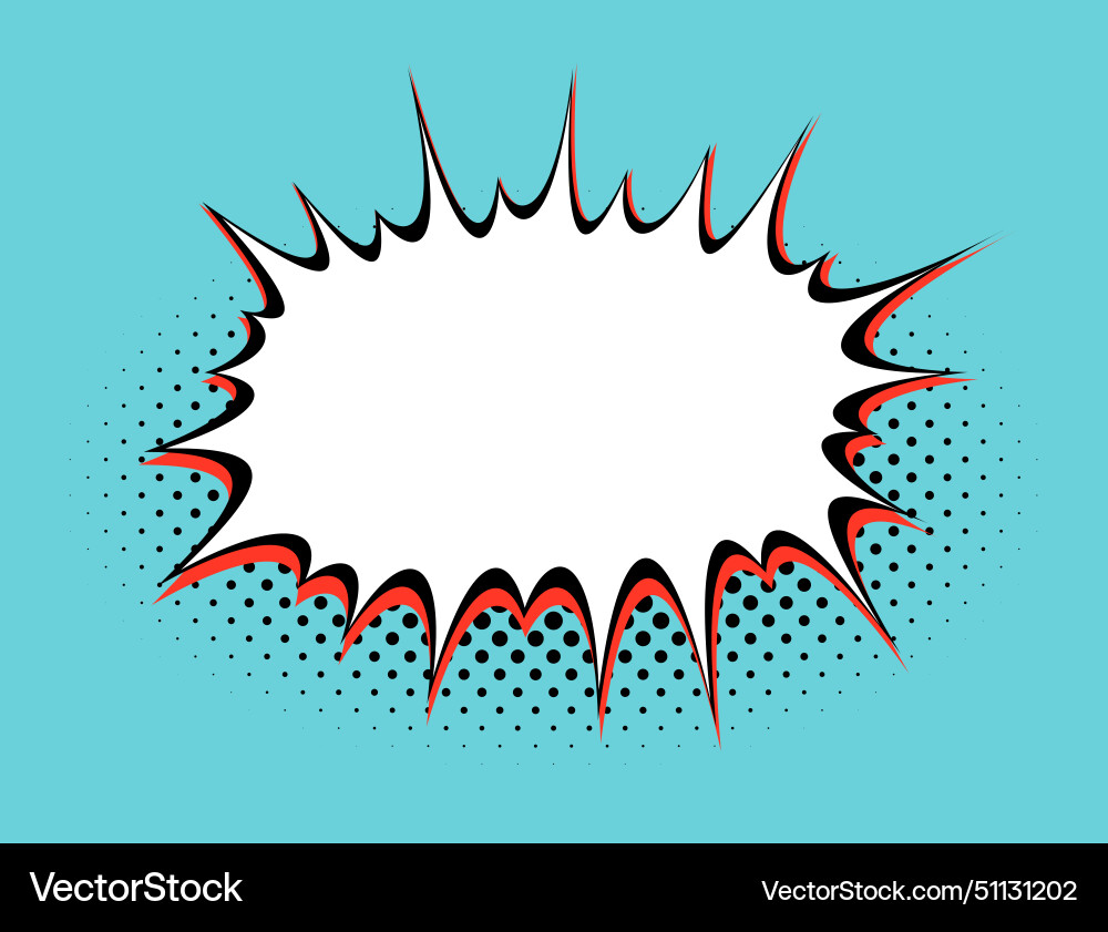 Turquoise burst halftone bubble Royalty Free Vector Image