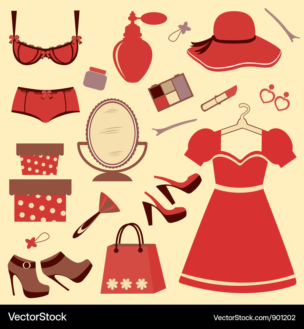 Women accessories Royalty Free Vector Image - VectorStock