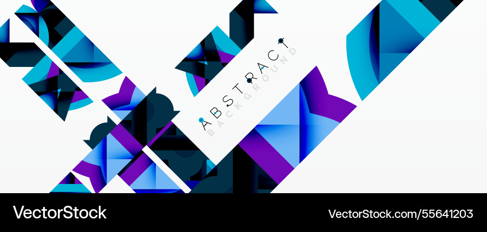 Circles semi circles squares and round triangles Vector Image