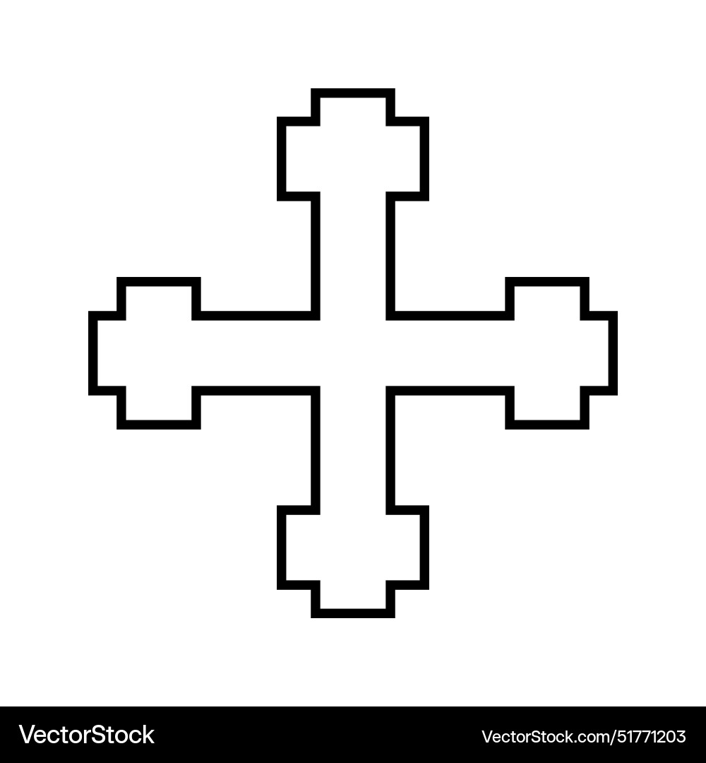 Cross crosslet icon christian symbol Royalty Free Vector Cross crosslet icon christian symbol Royalty Free Vector