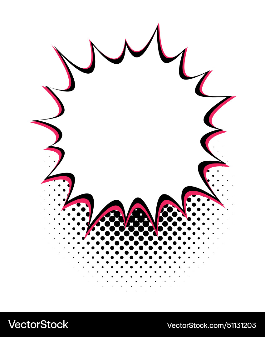 Halftone edge speech bubble Royalty Free Vector Image