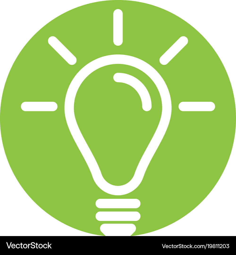 Leuchtmittel Symbol Logo Vorlage Lizenzfreies Vektorbild